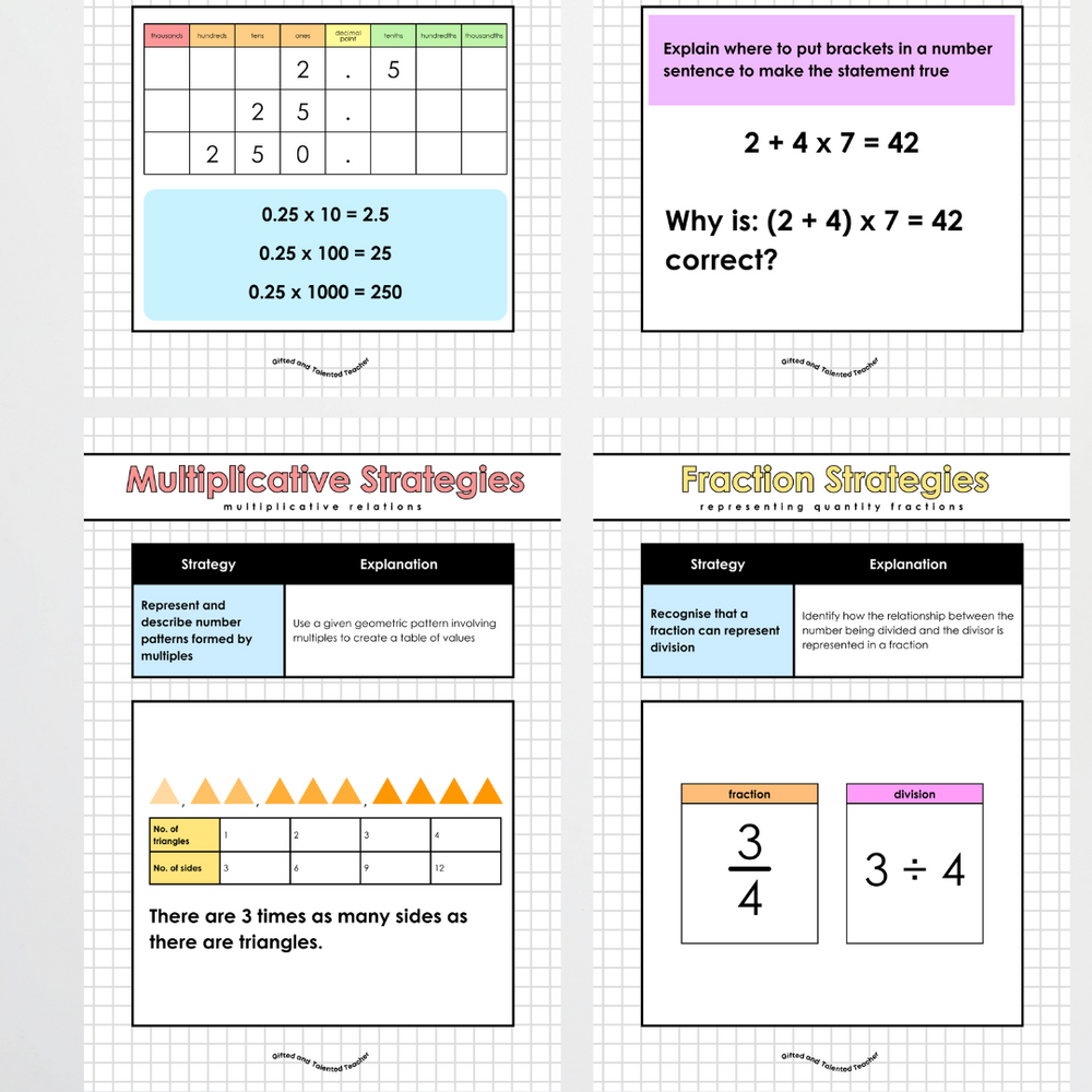 Additive Strategies, Multiplicative Strategies and Fraction Strategies