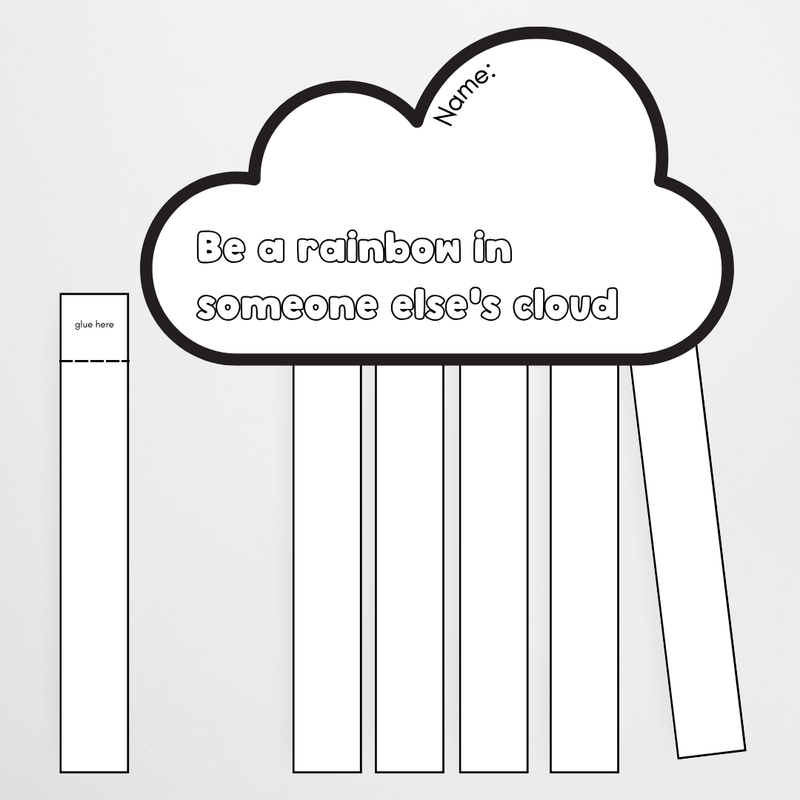 Be a rainbow in someone else's cloud: activity | Gifted and Talented ...