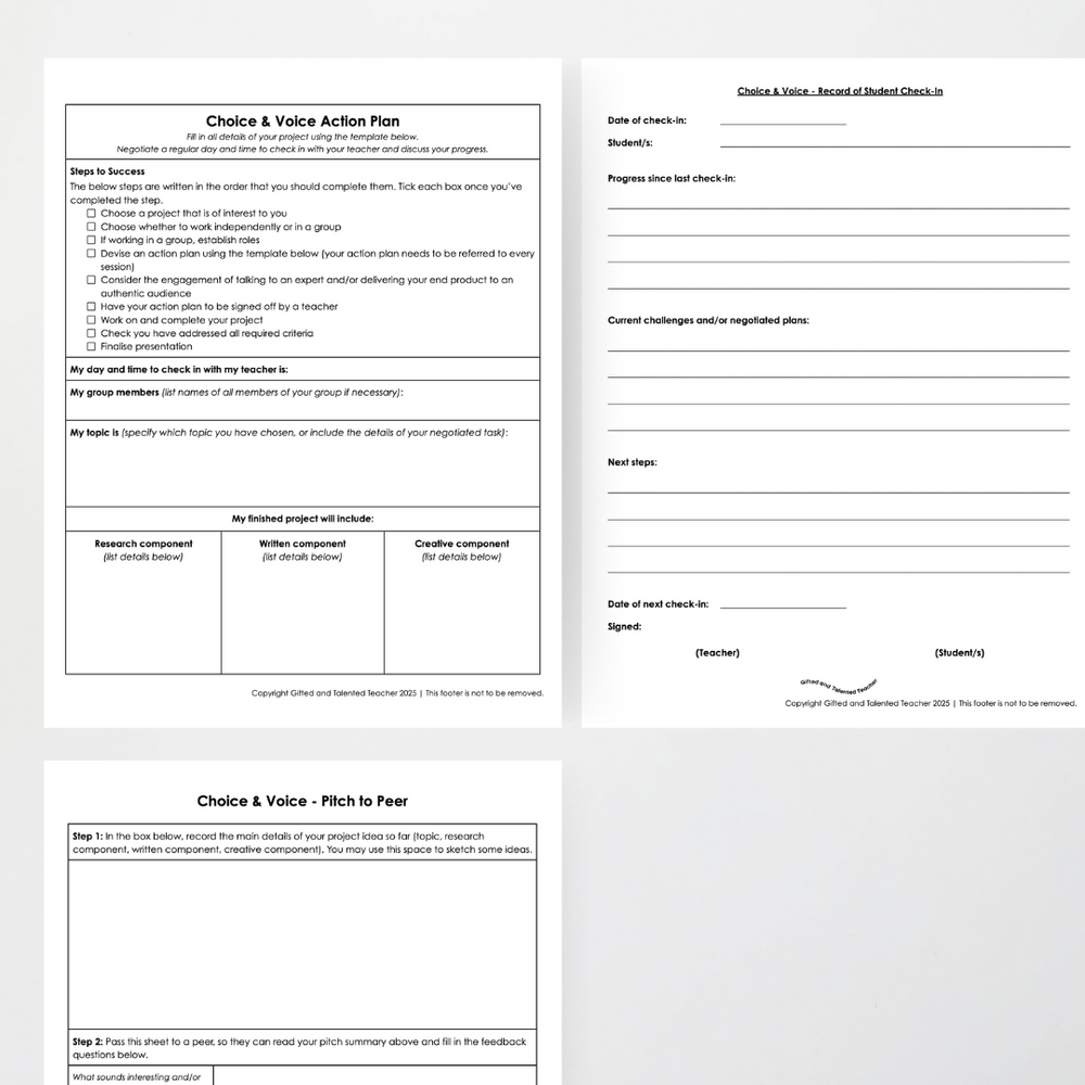 Choice and Voice: The Bundle - Gifted Education Resources | Gifted and ...