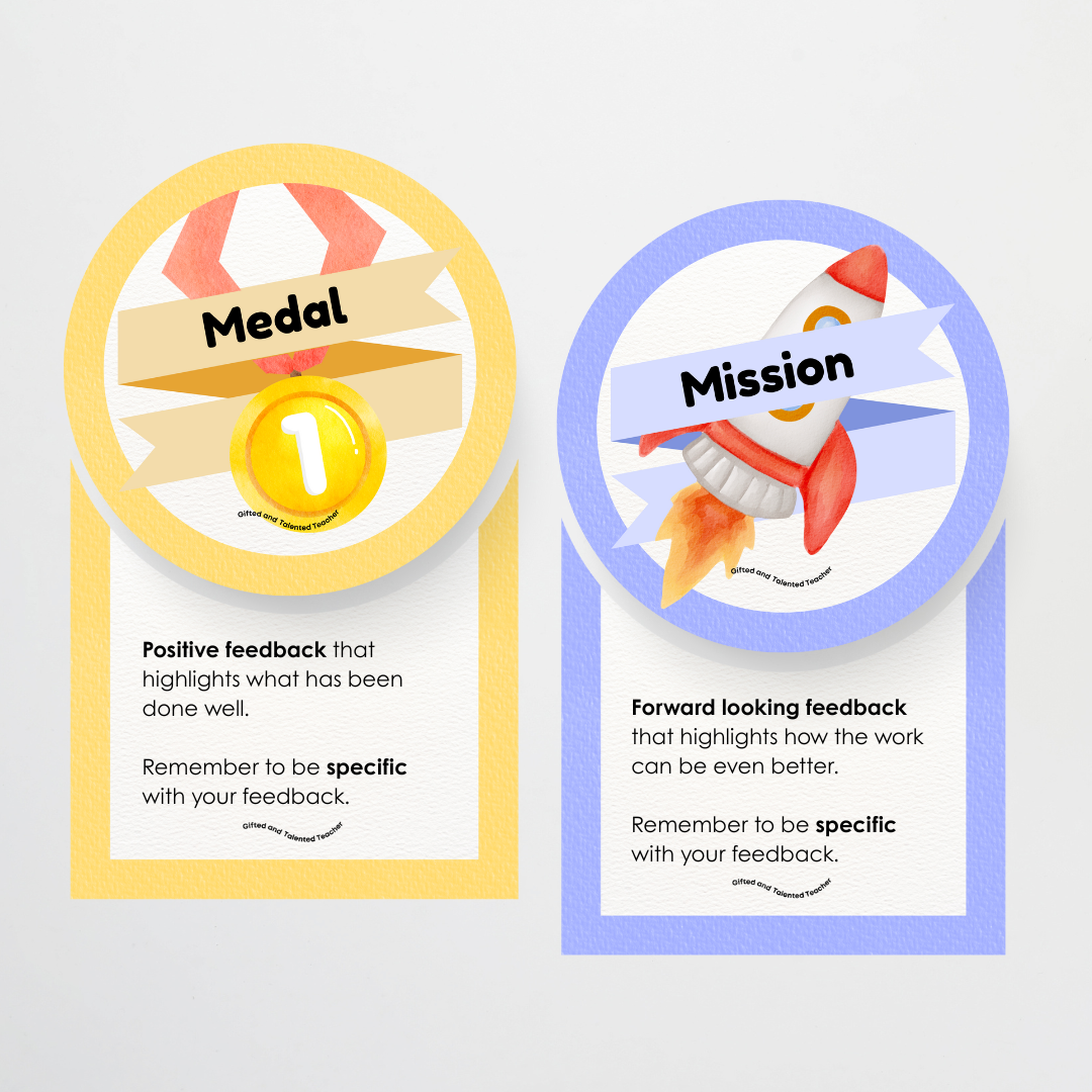 Medal and a Mission - Student Feedback Marking System Posters | Gifted ...