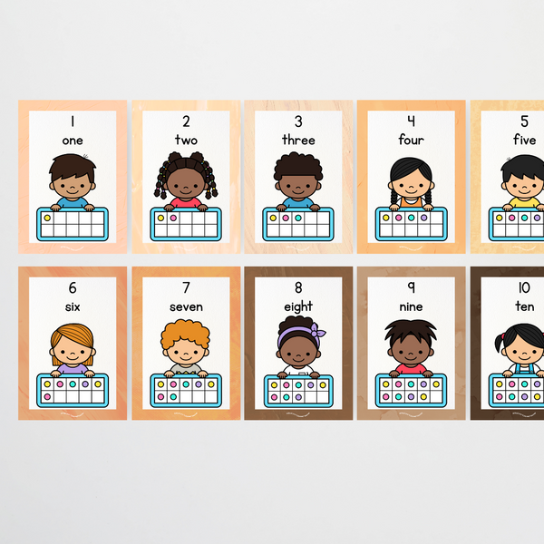 Ten Frames Posters - Place Value Posters: Neutral Classroom Decor