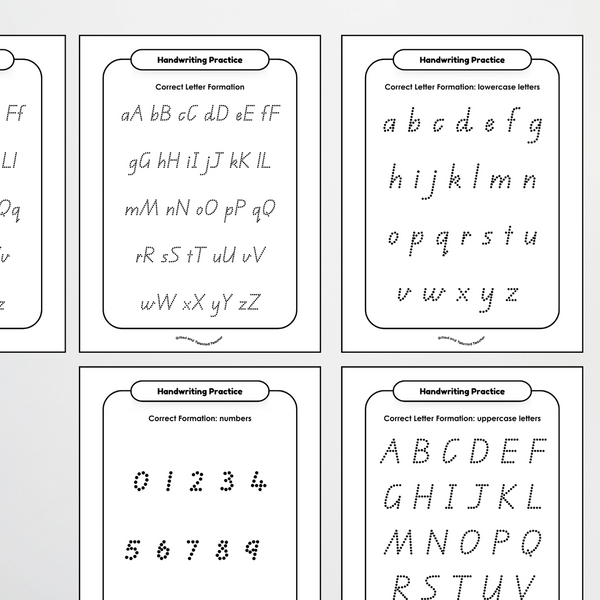 Queensland Beginner Font Handwriting Tracing Mats - Rainbow | Gifted ...
