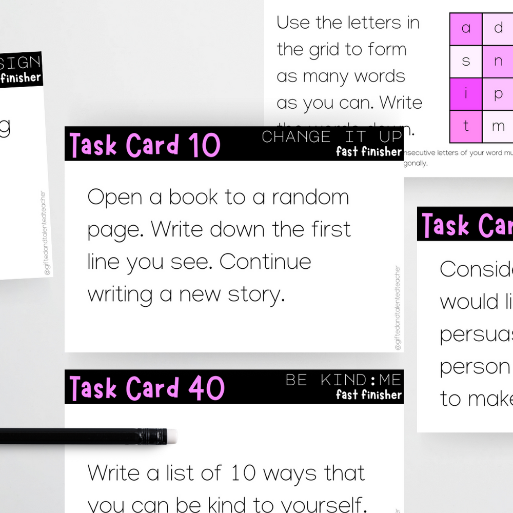Fast Finisher Tasks: English Skills | English Teaching Resources