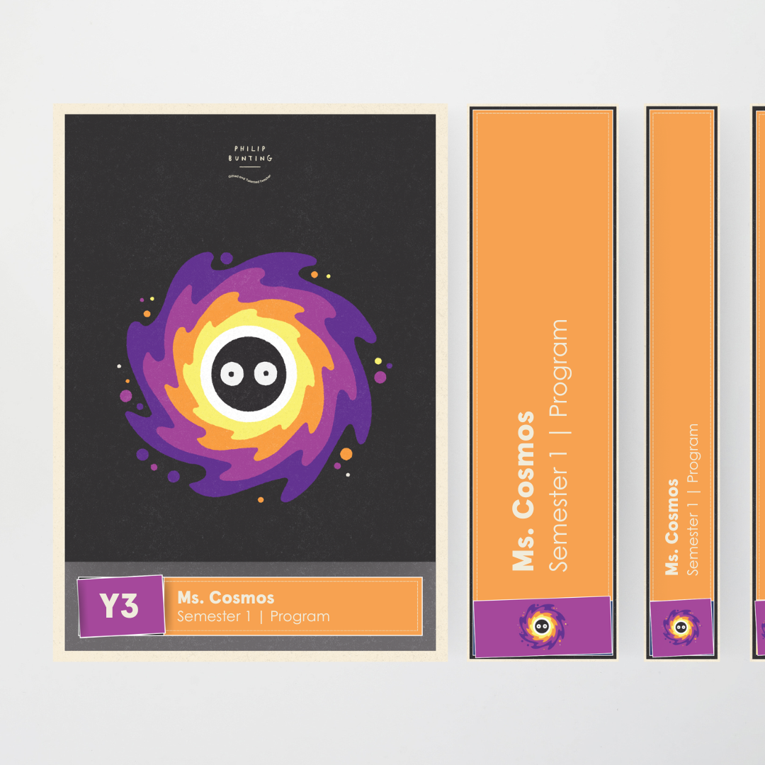 Philip Bunting: Binder Covers Set 1 - Watch this Space Classroom Decor