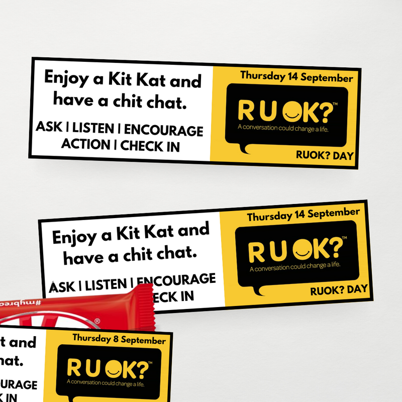 R U OK? Day Kit Kat Template | Gifted and Talented Teacher - Teacher ...