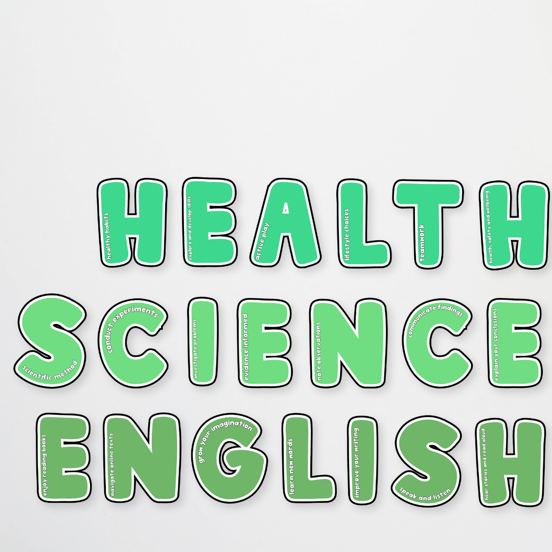 Subject Lettering - Leafy Greens Classroom Decor | Gifted and Talented ...