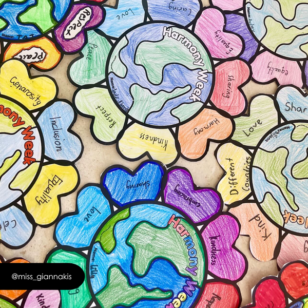 Harmony Week Activity: Globe Craft - Templates and Slides | Gifted and ...