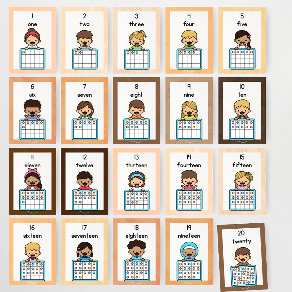 Ten Frames Posters - Place Value Posters: Numbers 0-20 Neutral ...