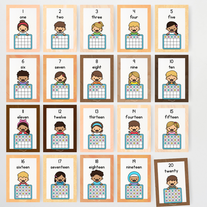 Ten Frames Posters - Place Value Posters: Numbers 0-20 Neutral ...