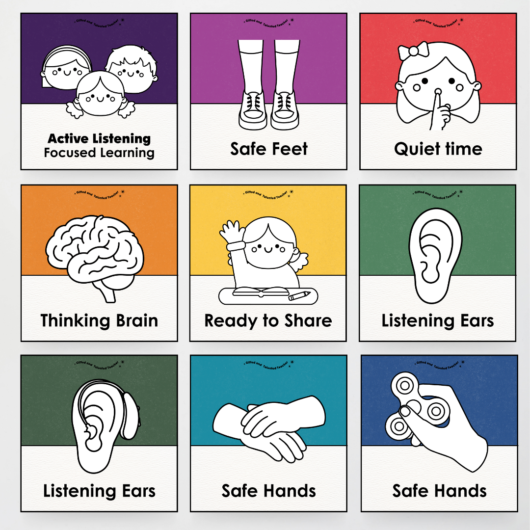 Inclusive Sitting Positions Editable Display - Space Classroom Decor