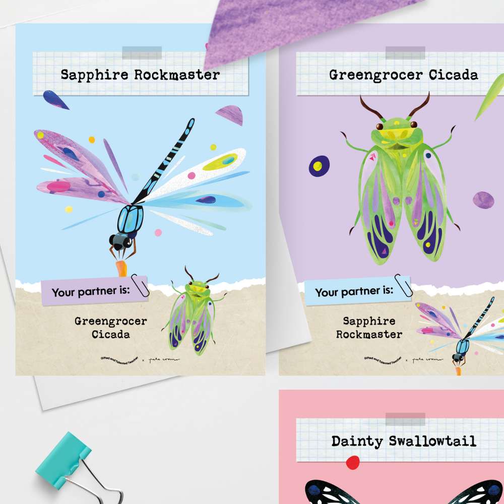 Pete Cromer: Partner Match - Insect Life Classroom Decor | Gifted and ...