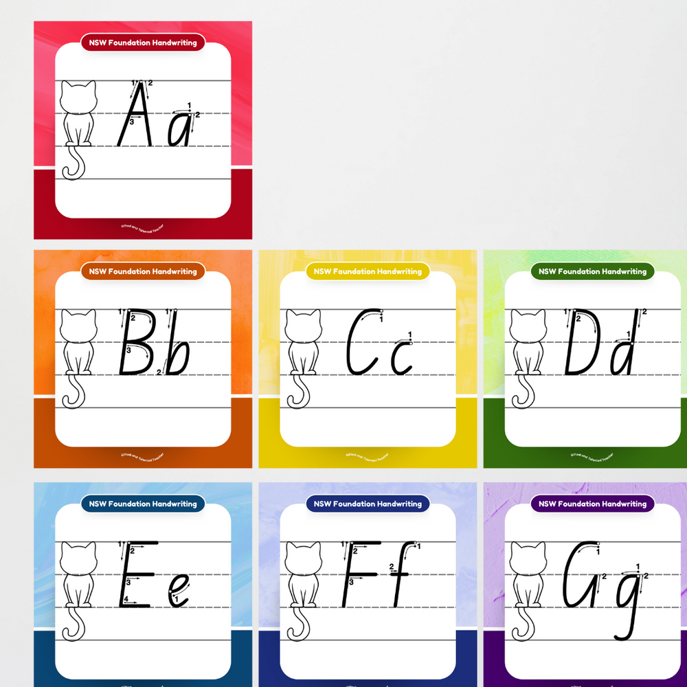 New South Wales Foundation Font: Cat Dotted Thirds Lined Handwriting ...