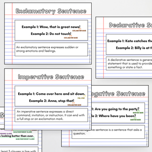 Sentence Posters: Sentence Types and Sentence Structure | Gifted and ...