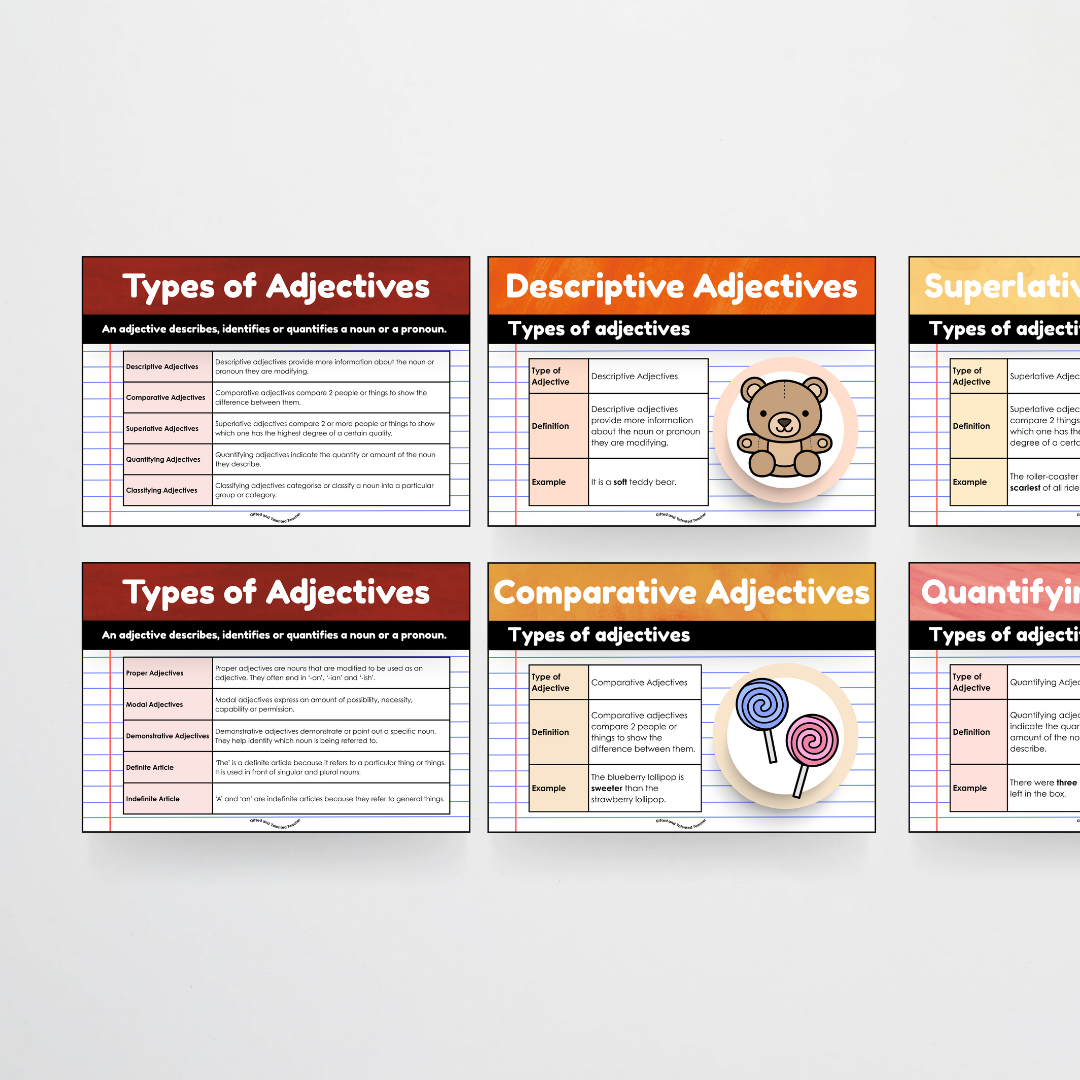Adjectives: Parts of Speech Posters - Insect Life Classroom Decor