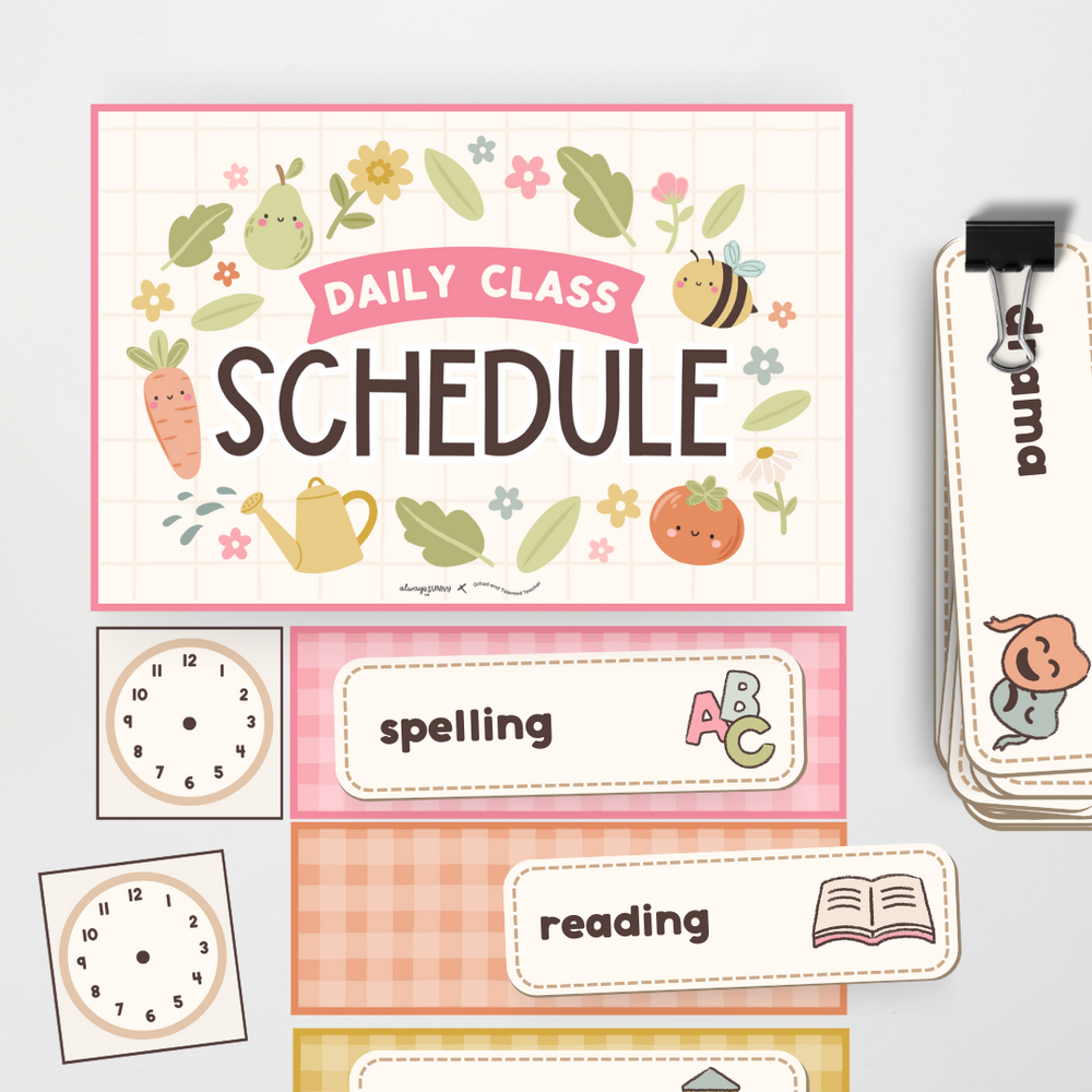 Daily Schedule - Farmers Market Classroom Decor | Gifted and Talented ...