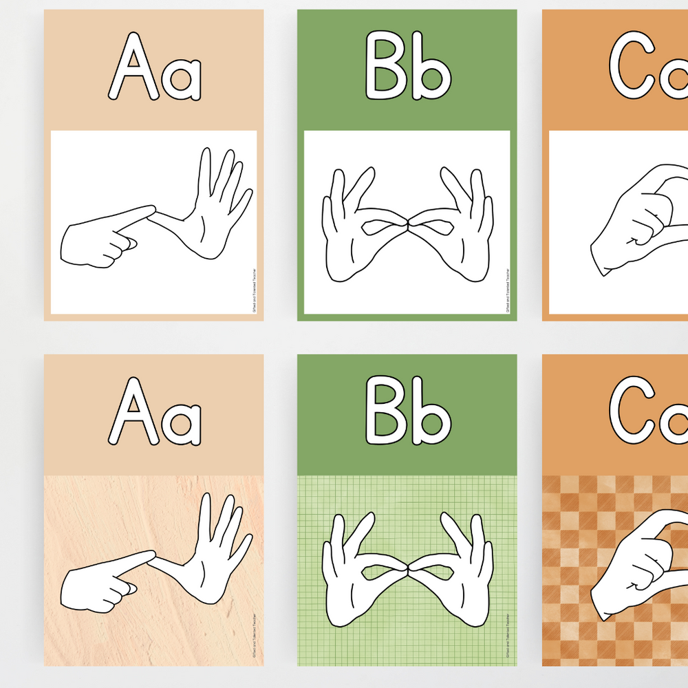 Auslan Alphabet Posters - Woodland Classroom Decor | Gifted and ...