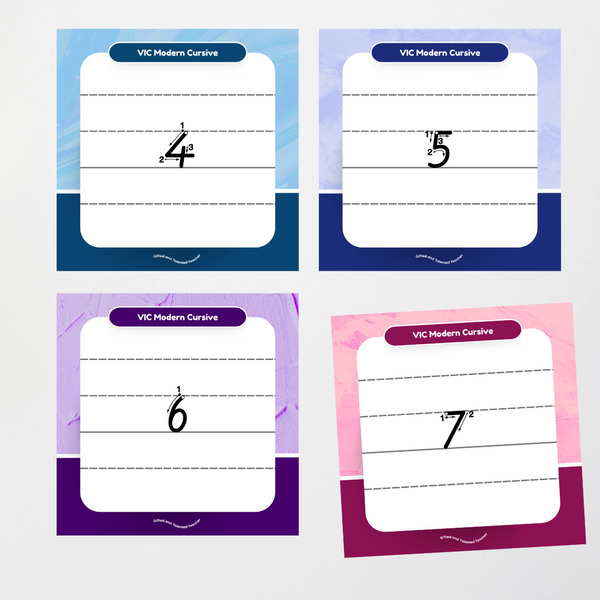 Victorian Modern Cursive Font: Lined Handwriting Posters (with ...