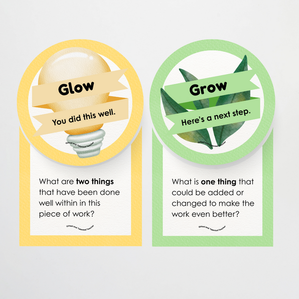 Glow and Grow - Student Feedback Marking System Posters | Gifted and ...