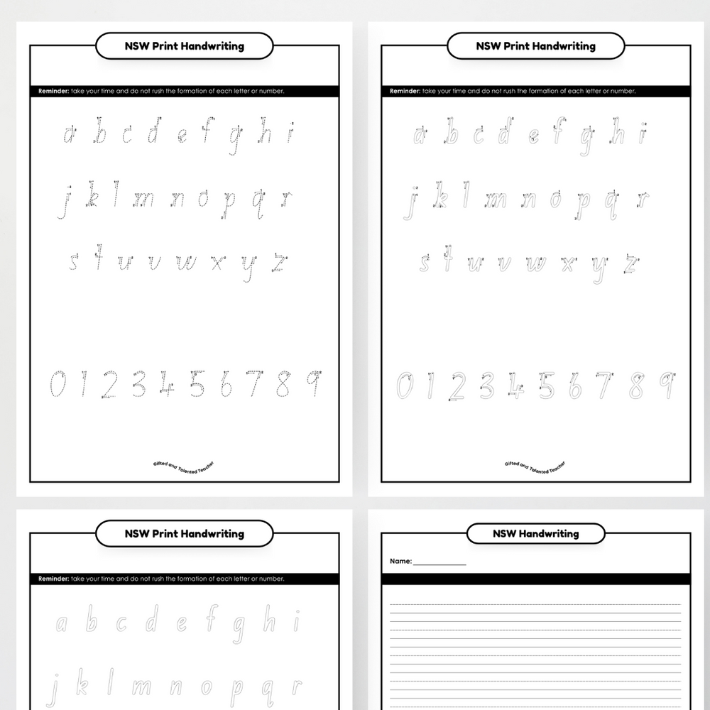 Stage 2 NSW Instructional Sequence Handwriting Activities