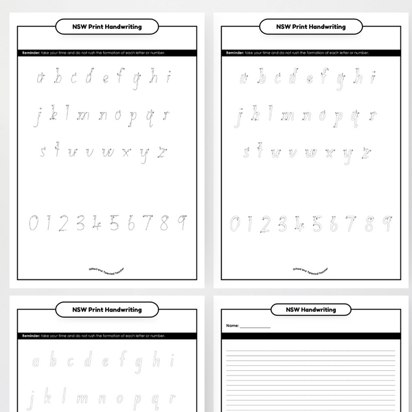 Stage 2 NSW Instructional Sequence Handwriting Activities | Gifted and ...
