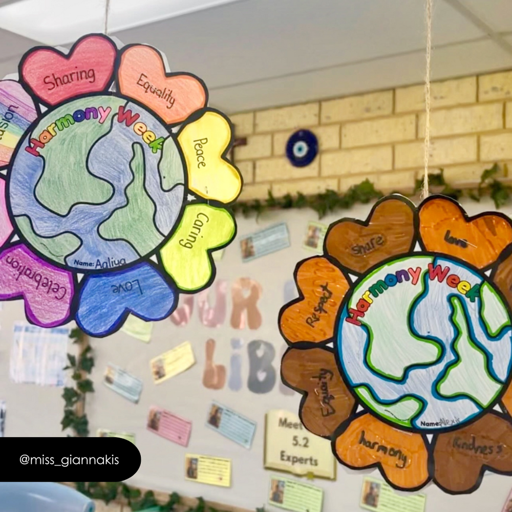 Harmony Week Activity: Globe Craft - Templates and Slides | Gifted and ...