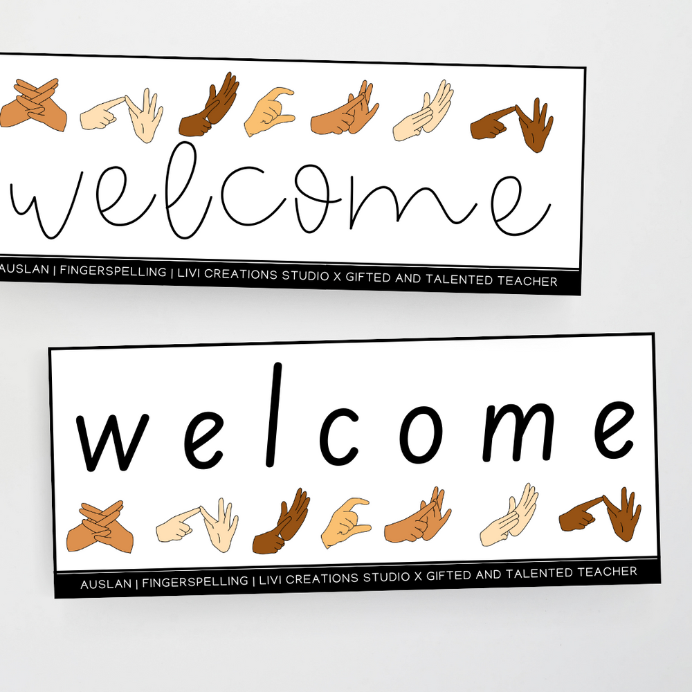 Livi Creations Studio: Auslan Welcome Door Display - Auslan Classroom