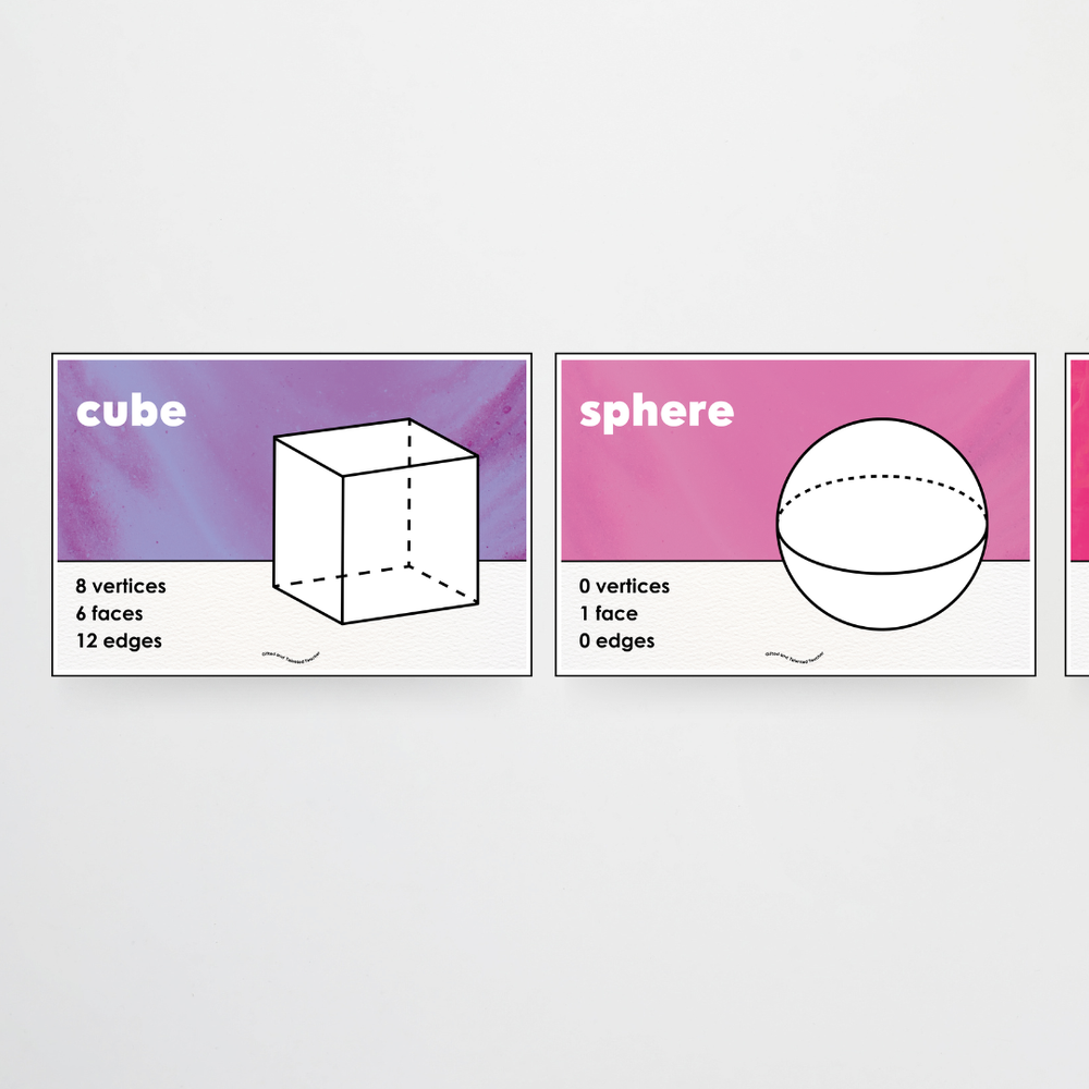 3D Objects / 3D Shape Posters - Fauna and Flora Classroom Decor