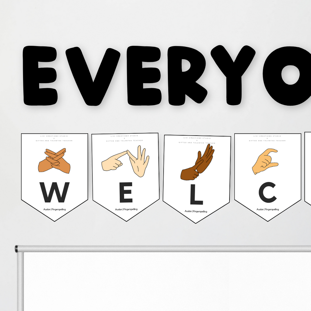 Livi Creations Studio: Auslan 'Everyone is WELCOME' - Auslan Classroom ...
