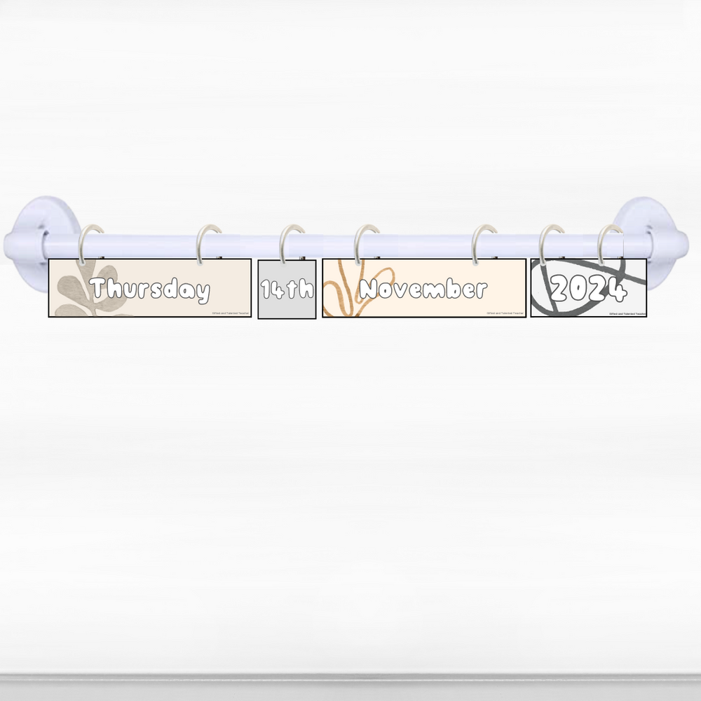 Matisse: Flip Calendar - Neutral Classroom Decor | Gifted and Talented ...