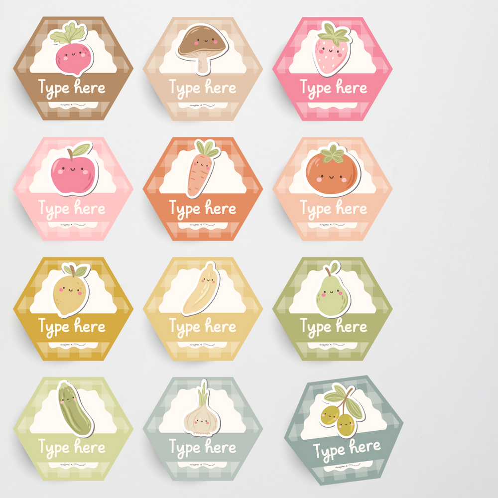 Hexagon Labels - Farmers Market Classroom Decor | Teacher Resources