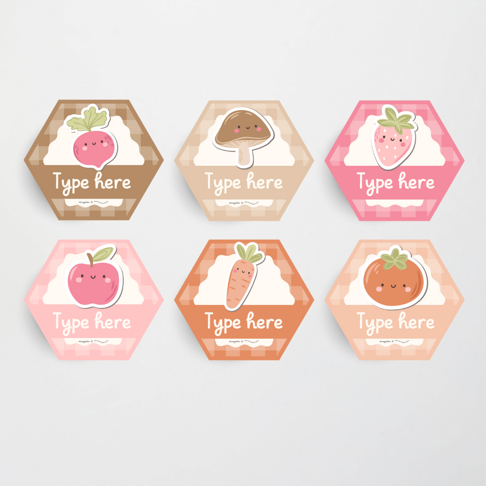Hexagon Labels - Farmers Market Classroom Decor | Teacher Resources