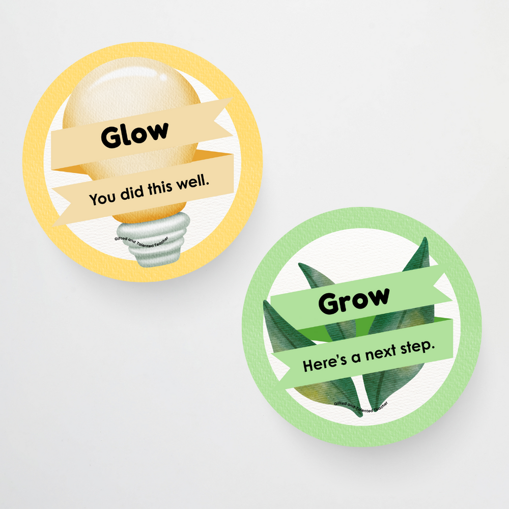 Glow and Grow - Student Feedback Marking System Posters | Gifted and ...