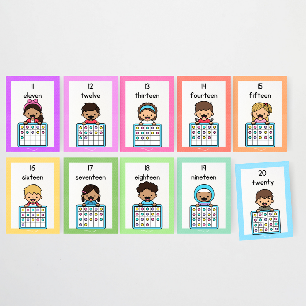 Ten Frames Posters - Place Value Posters: Rainbow Classroom Decor