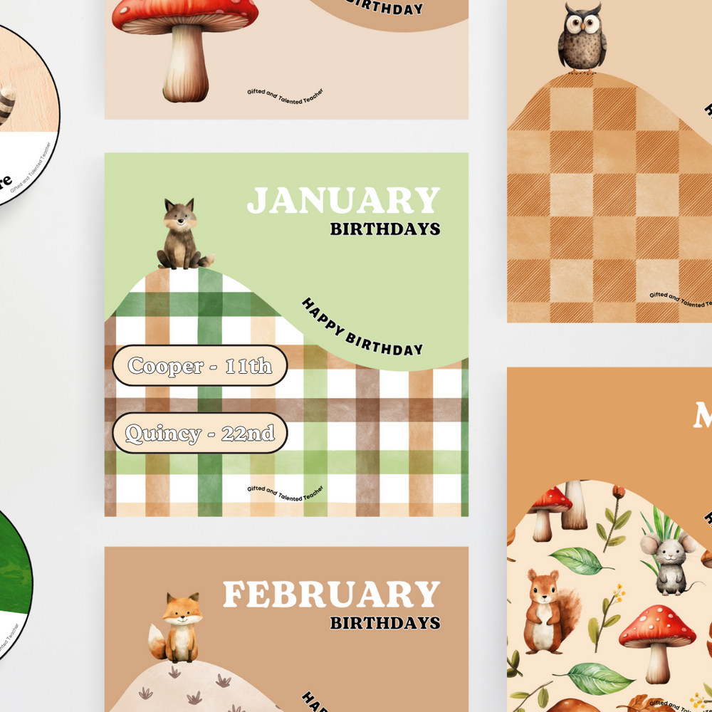 Woodland Classroom Decor Bundle | Gifted and Talented Teacher - Teacher ...