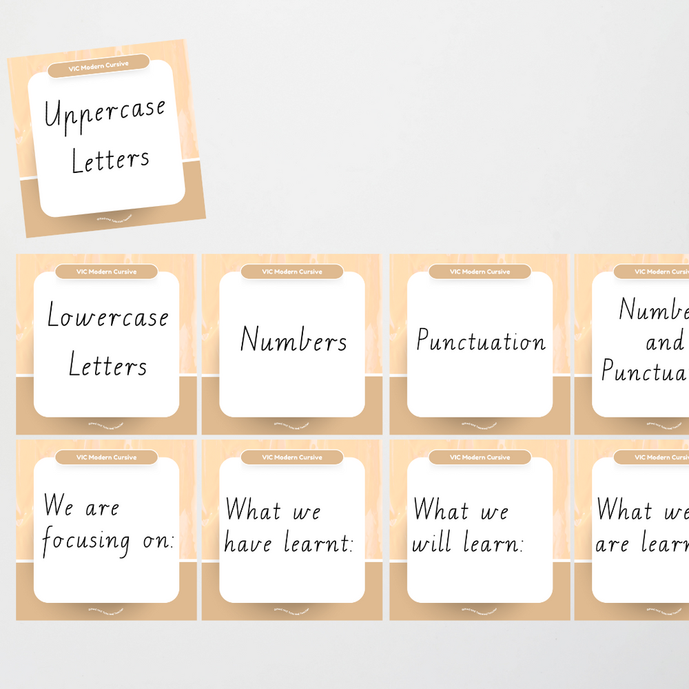 Victorian Modern Cursive Font: Sky, Grass, Soil Handwriting Posters ...