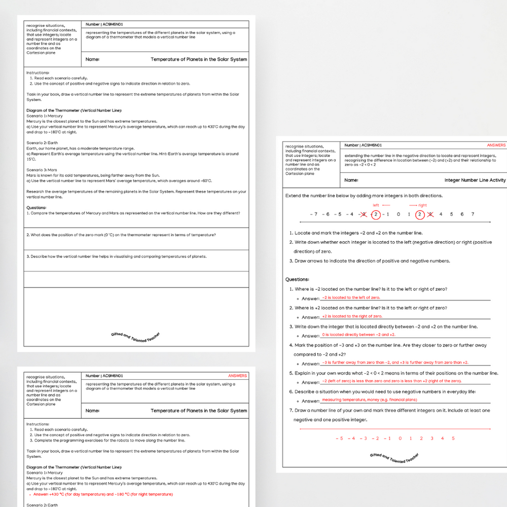 Number - Year 6 Australian Curriculum AC9M6N01 | Gifted and Talented ...