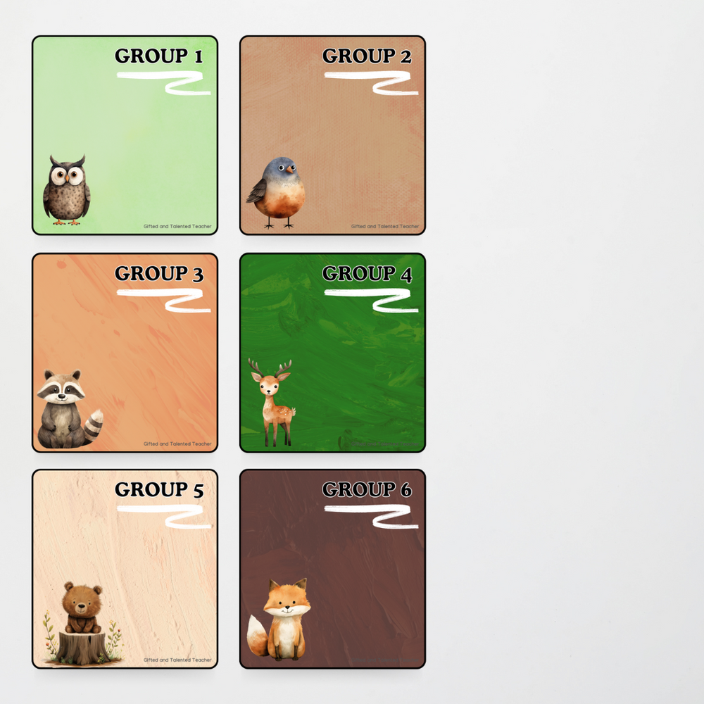 Magazine Tub Labels - Woodland Classroom Decor: Forest Friends