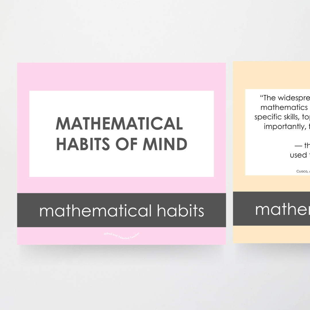 Mathematical Habits of Mind Wall Display: Pretty in Pastel Classroom ...