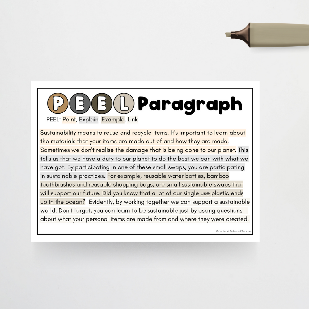 Paragraph Structure - Balmy Boho | Gifted and Talented Teacher ...