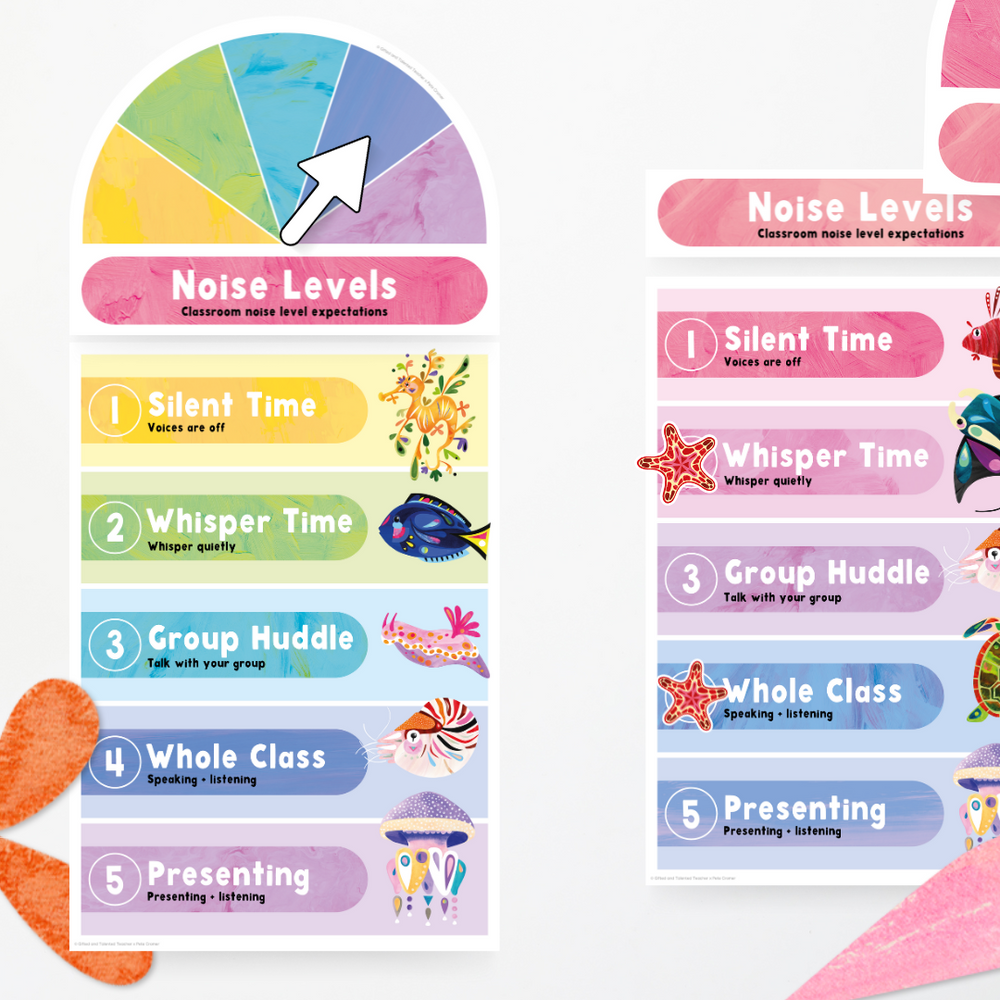 Pete Cromer: Noise Levels - Sea Life Classroom Decor | Gifted and ...