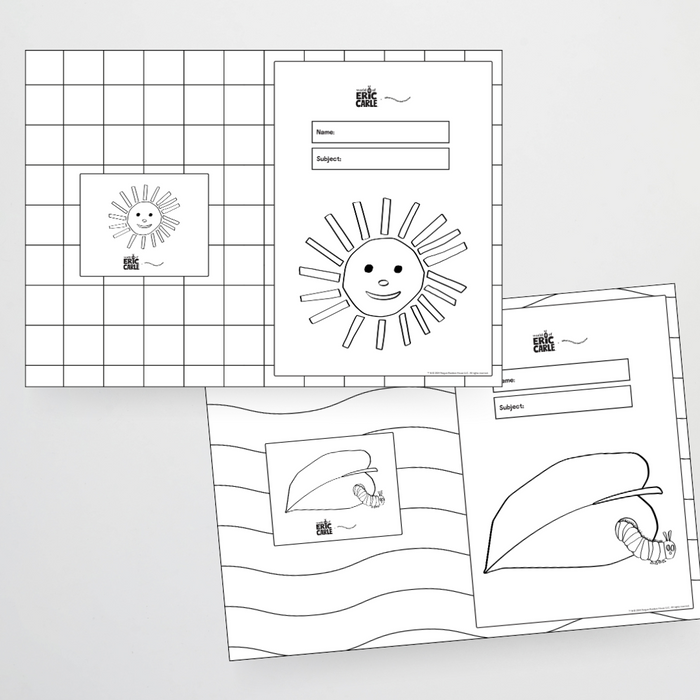 A3 Wrap Around Line Art Book Covers - The Very Hungry Caterpillar ...