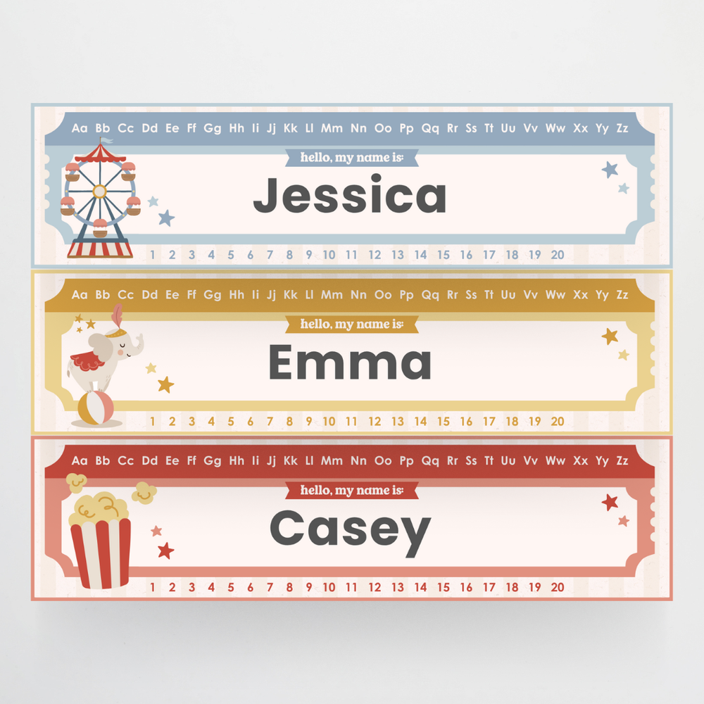 Desk Plates - Little Circus Classroom Decor | Teaching Resources