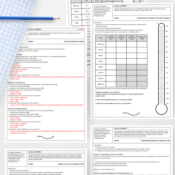 Number Bundle - Year 6 Australian Curriculum | Gifted and Talented ...