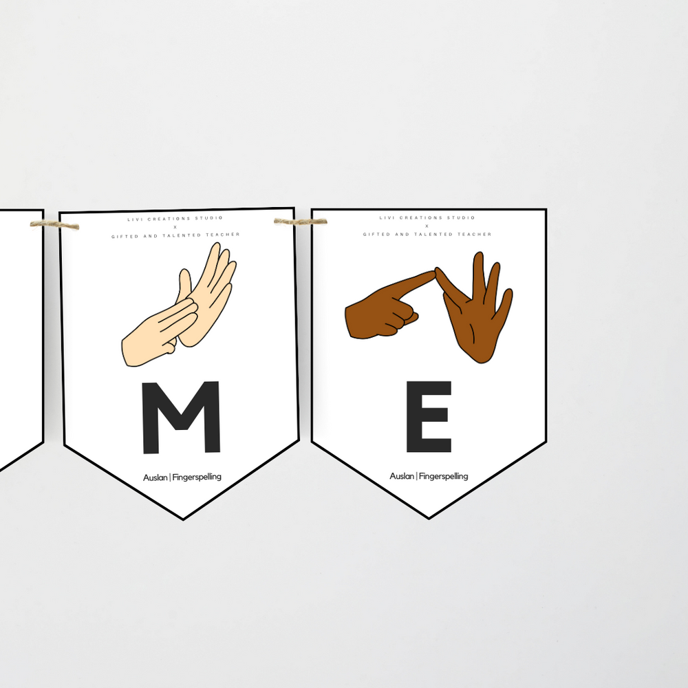 Livi Creations Studio: Auslan Alphabet Bunting - Auslan Classroom Decor ...