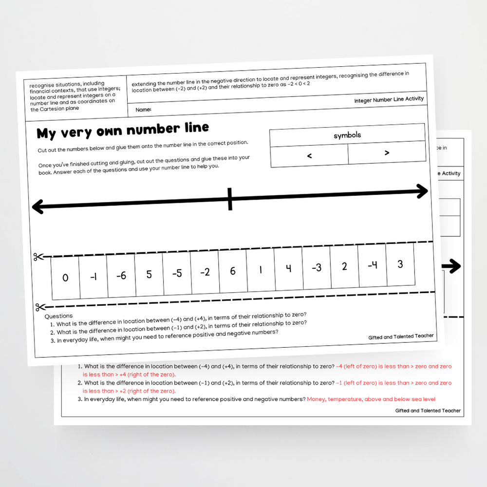 Number - Year 6 Australian Curriculum AC9M6N01 | Gifted and Talented ...