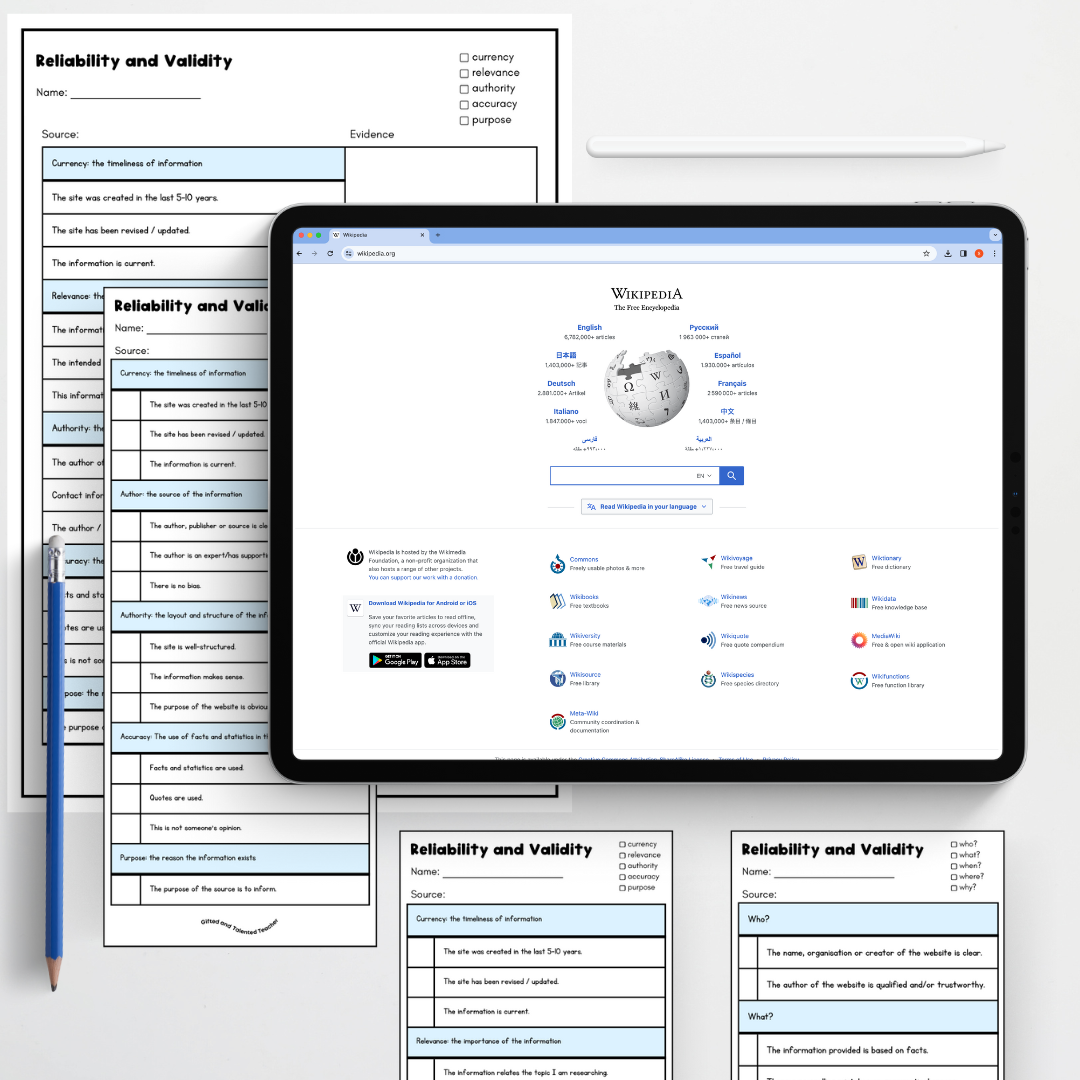 Evaluating Sources Bundle | Responding to Literature | Gifted and ...
