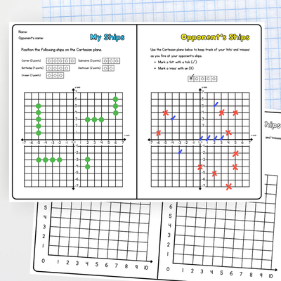 Battleships: Cartesian plane and Coordinate plane | Gifted and Talented ...