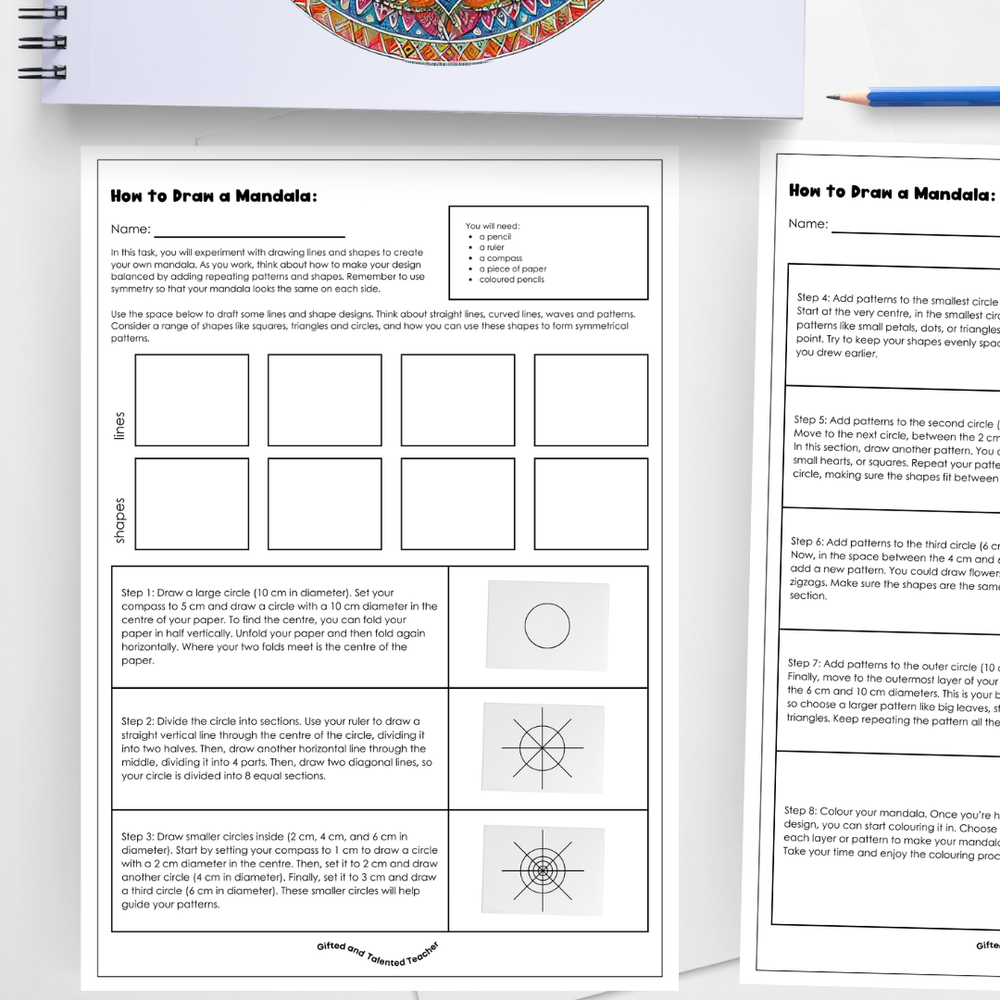 Mandala Rotational Symmetry Activity | Gifted and Talented Teacher ...