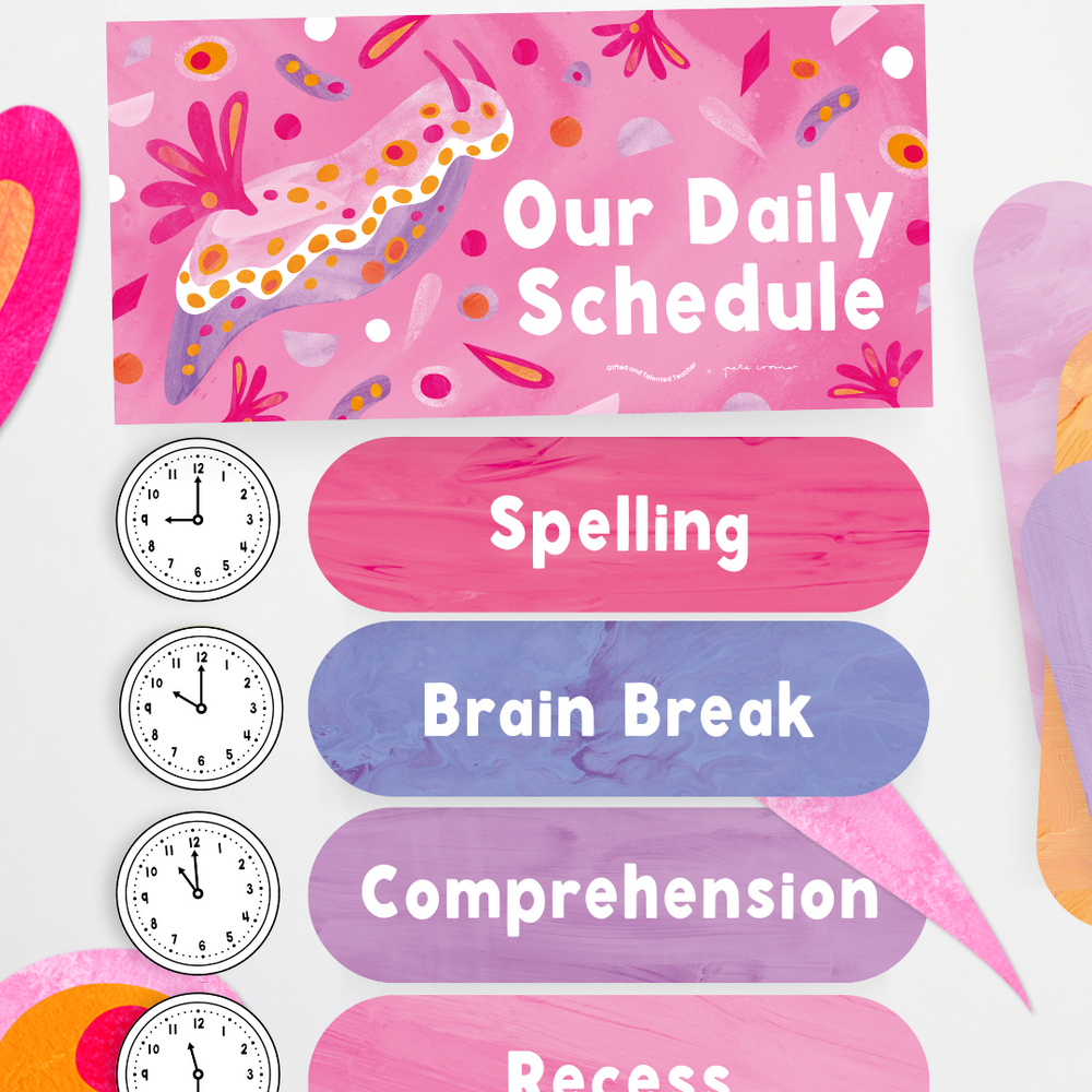 Pete Cromer: Daily Schedule - Nudibranch - Sea Life Classroom Decor