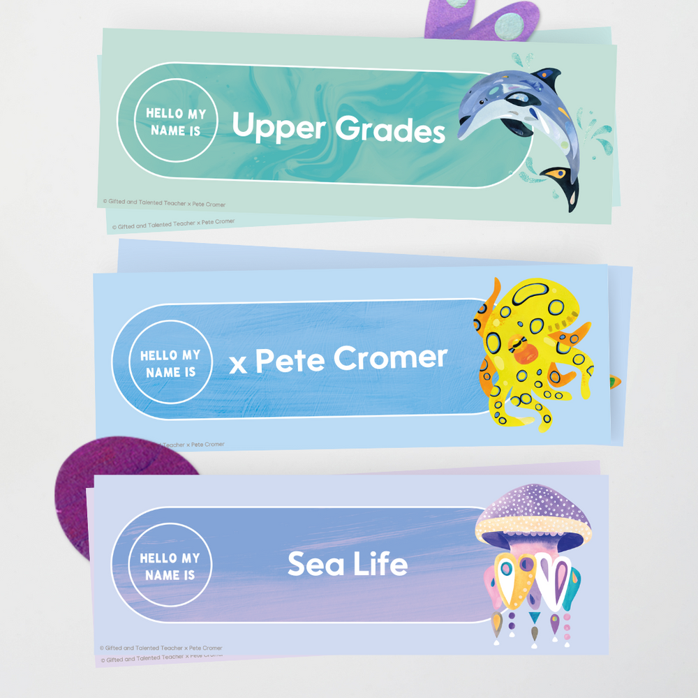 x Pete Cromer - Sea Life Classroom Decor (Upper Grades) Bundle | Gifted ...